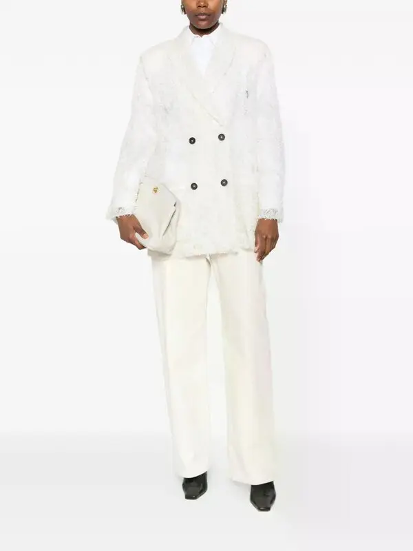 Erika Cavallini Double-breasted Fringed Jacket