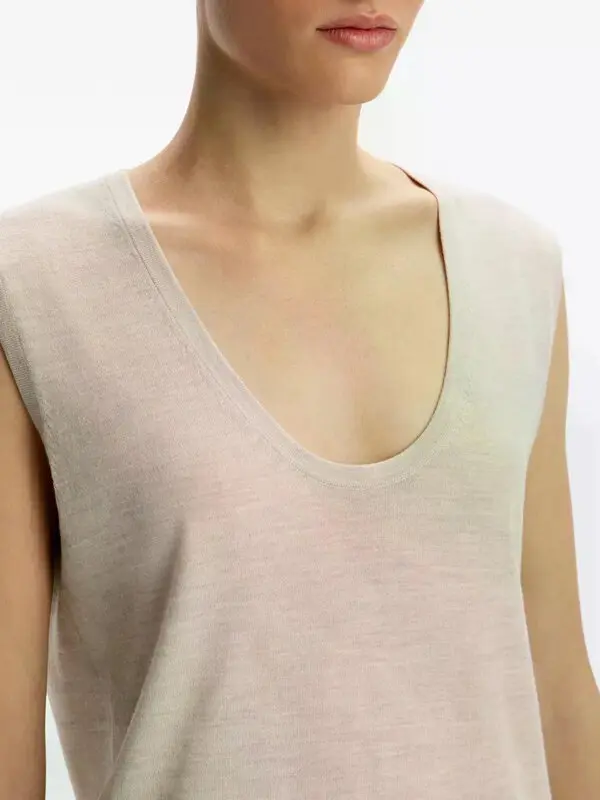 12 STOREEZ Sleeveless Scoop Neck Merino Wool Top