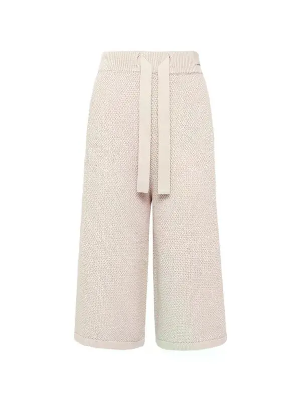 LANEUS Knitted Knee-length Shorts - Neutrals