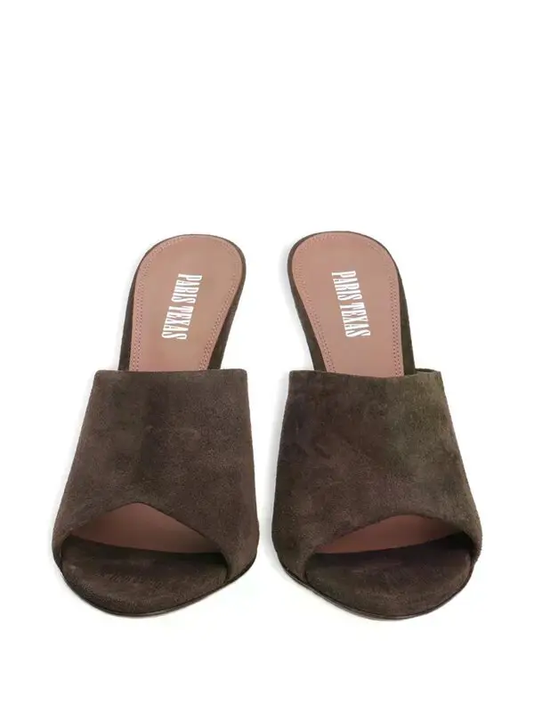 Paris Texas Nina Sculpted-heel Suede Sandals - Brown