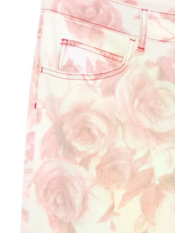 BLUGIRL Floral-print Straight Leg Jeans