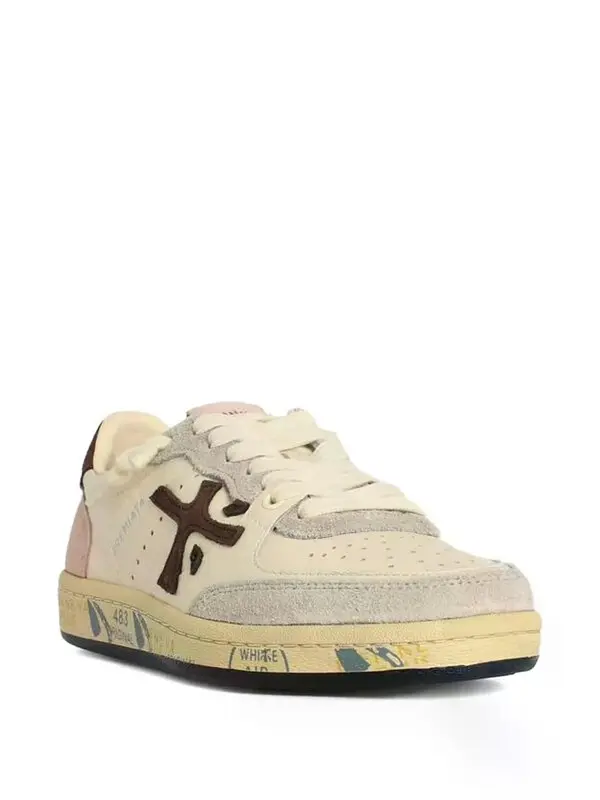 Premiata Bskt Logo Suede Sneakers - Neutrals
