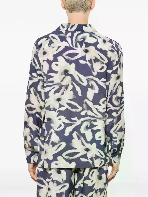 LANEUS Floral-print Shirt