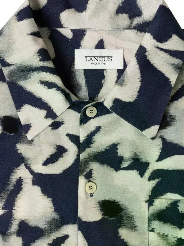 LANEUS Floral-print Shirt
