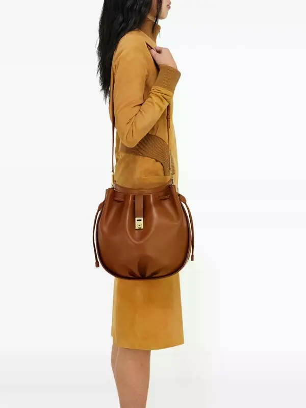 FERRAGAMO Hug Bucket Bag - Brown
