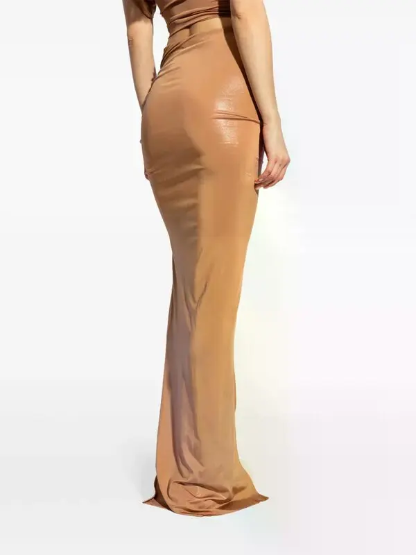 Rick Owens Ruched Detail Maxi Skirt