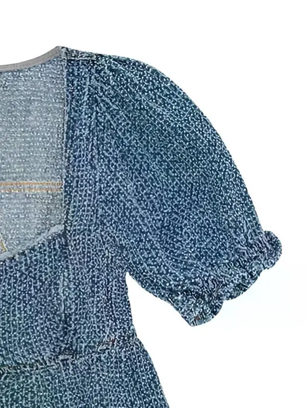 GANNI Textured Denim Top