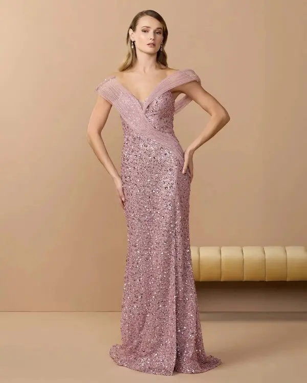 MAC DUGGAL COLLECTION Embellished Strapless Gown With Drape