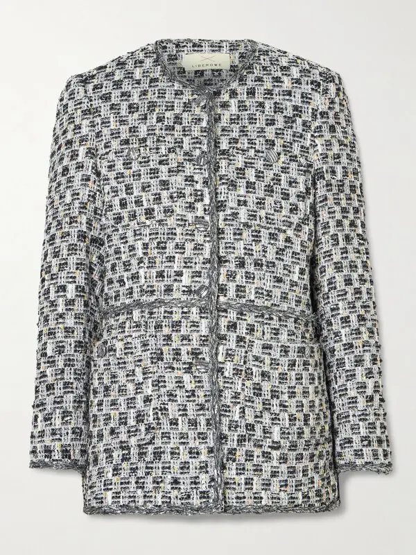LIBEROWE Diya Metallic Tweed Blazer