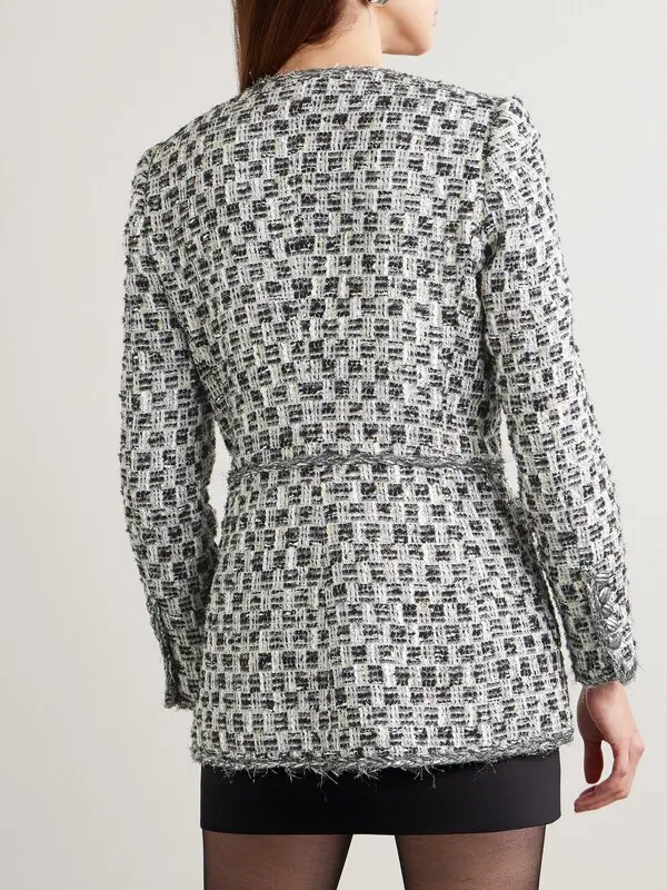LIBEROWE Diya Metallic Tweed Blazer