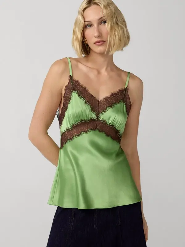 Diane Von Furstenberg Camille Cami - Soft Green