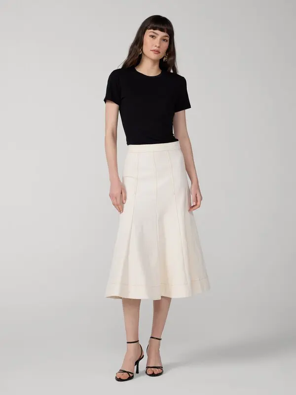 Diane Von Furstenberg Brooke Pleated Skirt - Ivory
