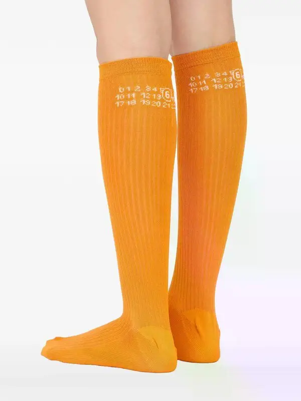 MAISON MARGIELA Ribbed Logo Socks