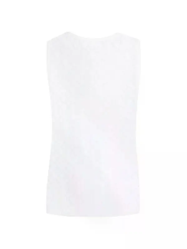 Dolce & Gabbana Diamond-pattern Perforated Cotton Tank Top