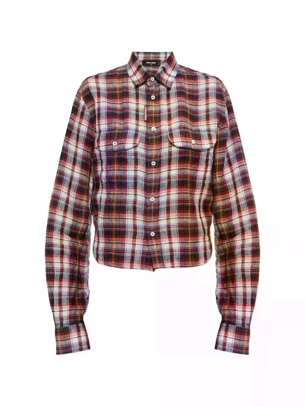 Dsquared2 Check Pocket Shirt - Red