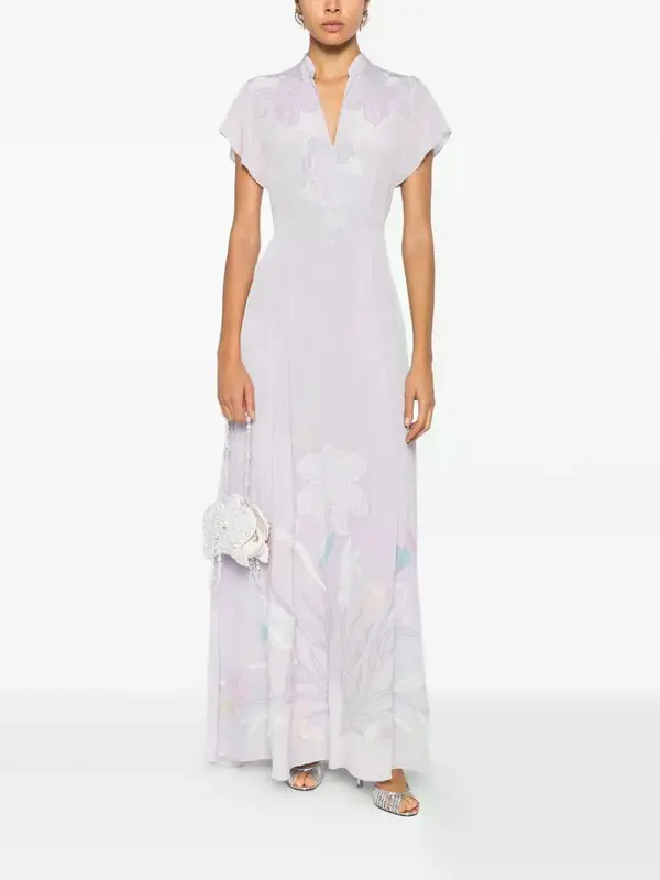 FORTE_FORTE Floral Maxi Dress - Purple