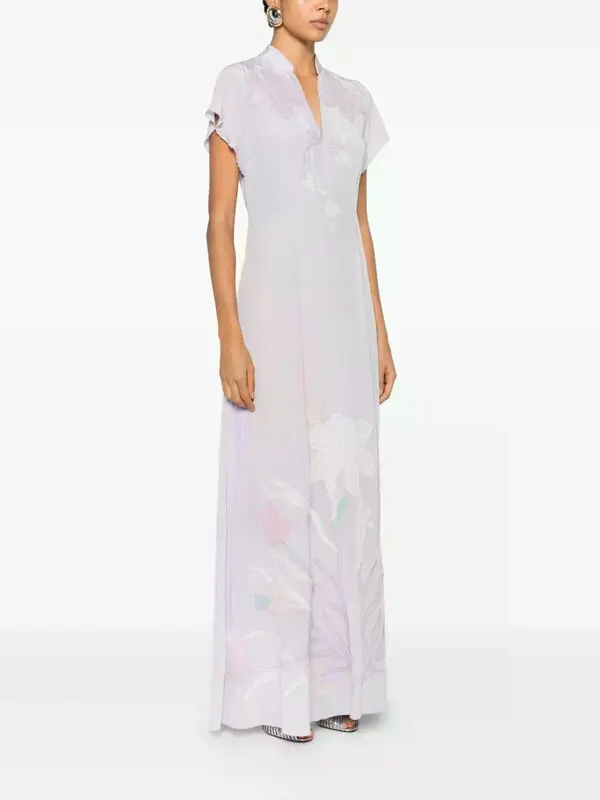FORTE_FORTE Floral Maxi Dress - Purple
