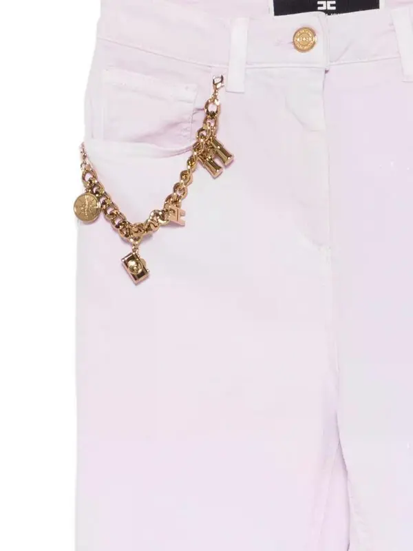Elisabetta Franchi Charm-detail Jeans - Purple