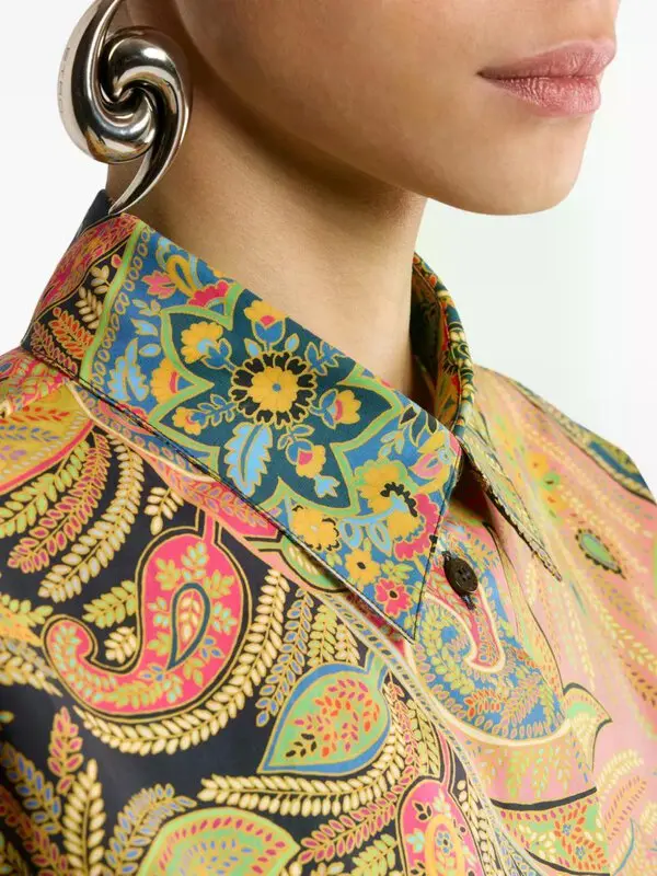 Etro Paisley-motif Poplin Shirt - Neutrals