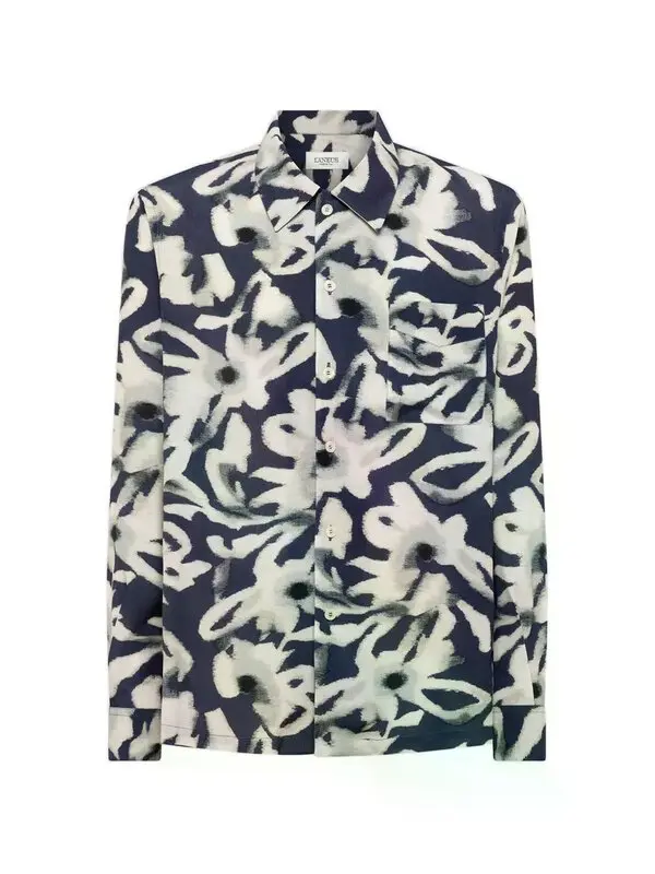 LANEUS Floral-print Shirt