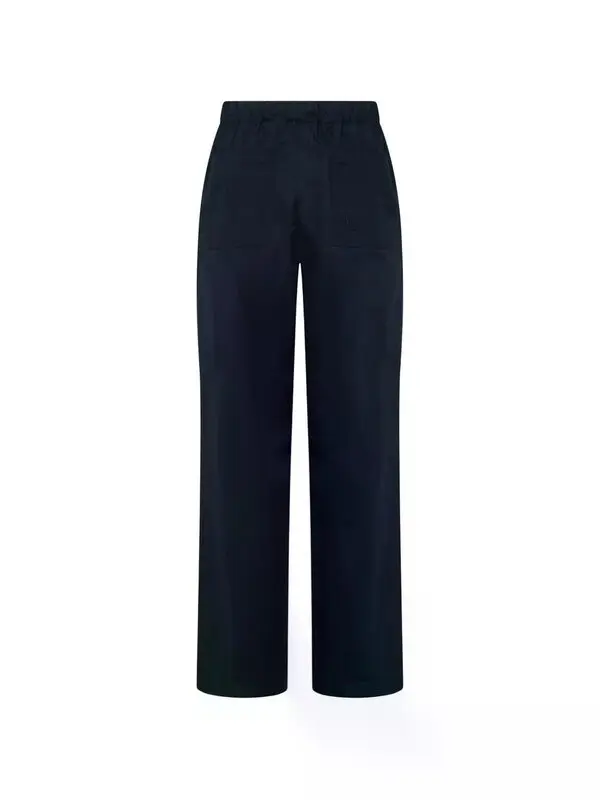 LANEUS Detail-embroidered Trousers - Blue