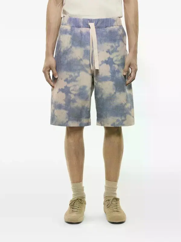 LANEUS Tie-dye Drawstring Shorts