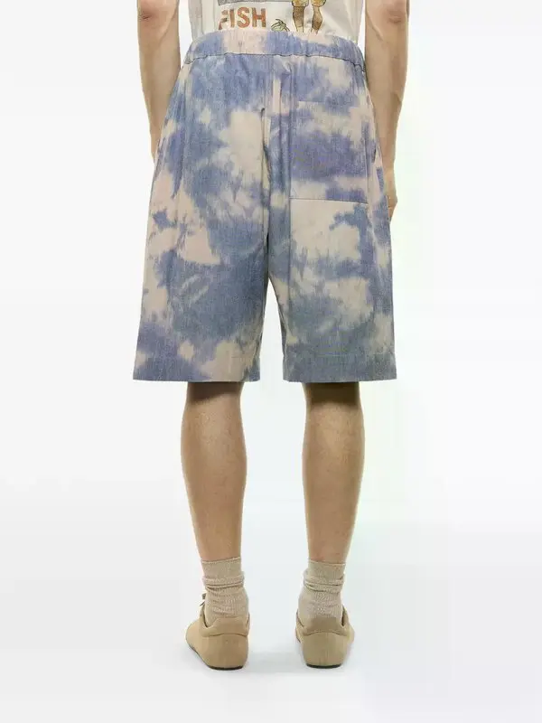 LANEUS Tie-dye Drawstring Shorts