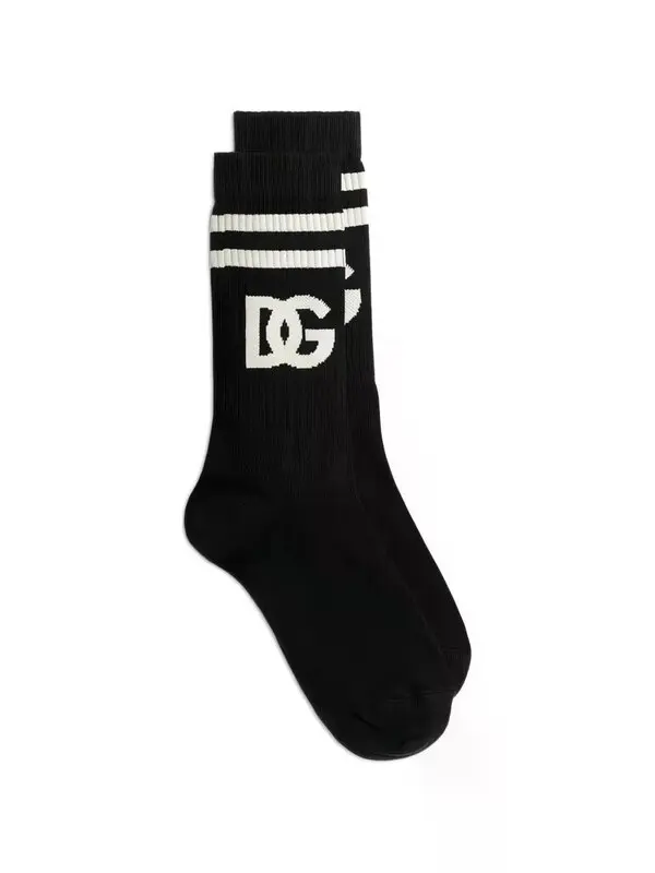 Dolce & Gabbana Logo-detail Socks - Black