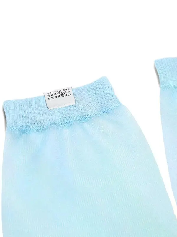MAISON MARGIELA Ribbed-cuffs Socks - Blue