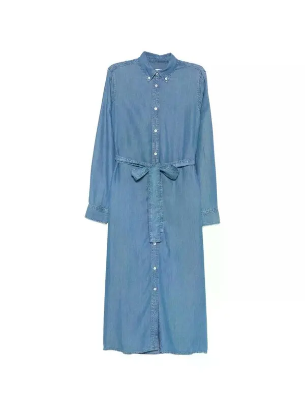 Gant Buttoned Belted Midi Shirt Dress