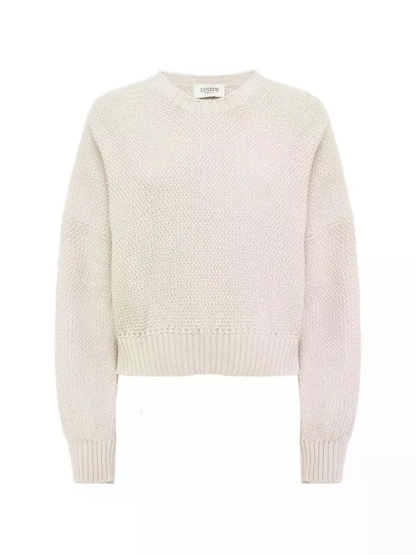 LANEUS Crew-neck Knitted Sweater