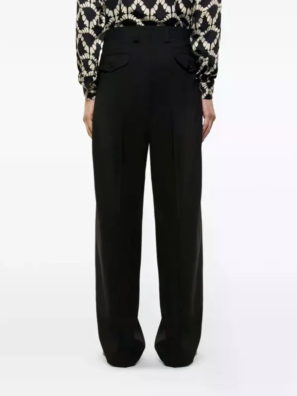 LANEUS Buttoned Trousers - Black