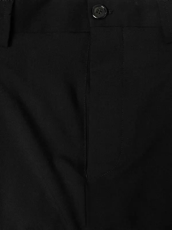LANEUS Buttoned Trousers - Black