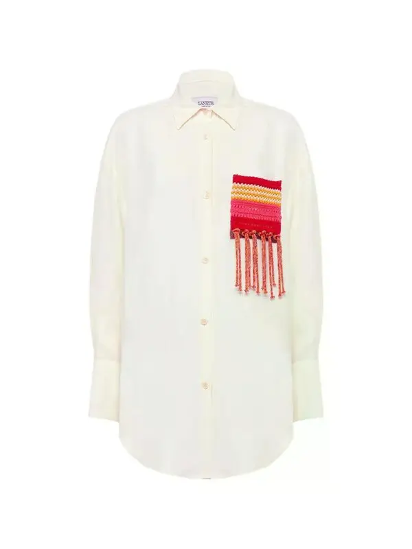 LANEUS Fringed-pocket Shirt