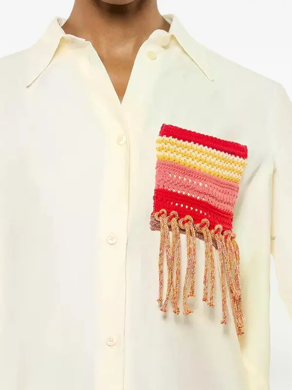 LANEUS Fringed-pocket Shirt