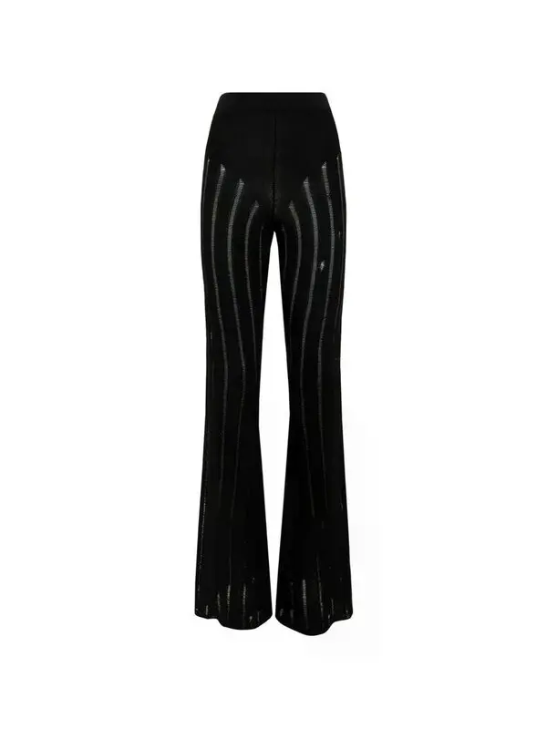 LANEUS Knitted Flared Trousers