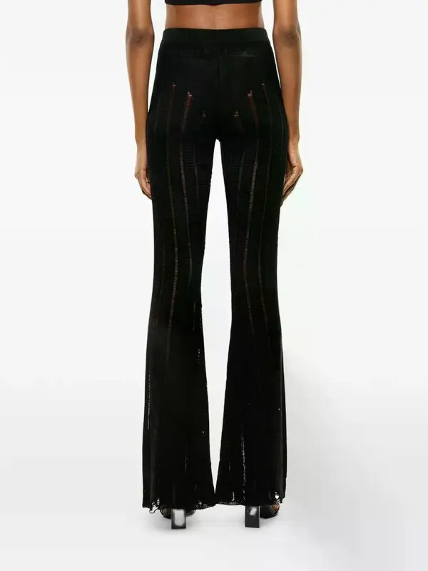 LANEUS Knitted Flared Trousers