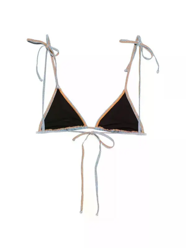 DIESEL Triangle Bikini Top With Tie Detail