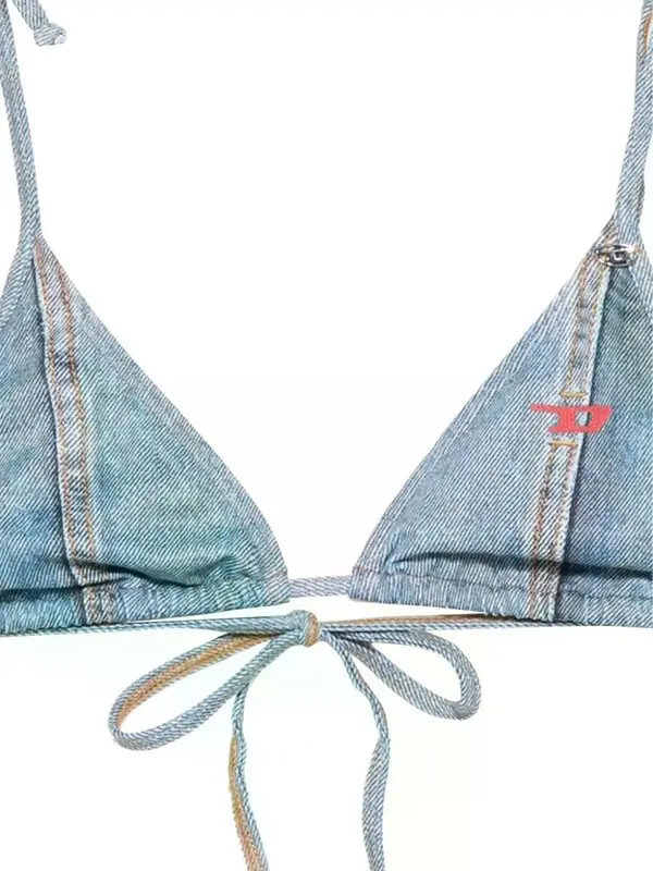 DIESEL® Tie Detail Bikini Top - Blue