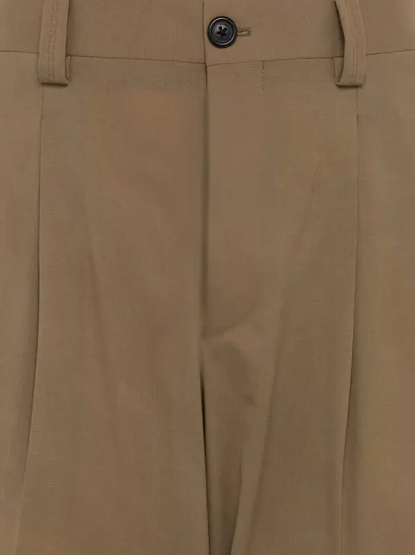 LANEUS Button-fastening Flap-pocket Trousers