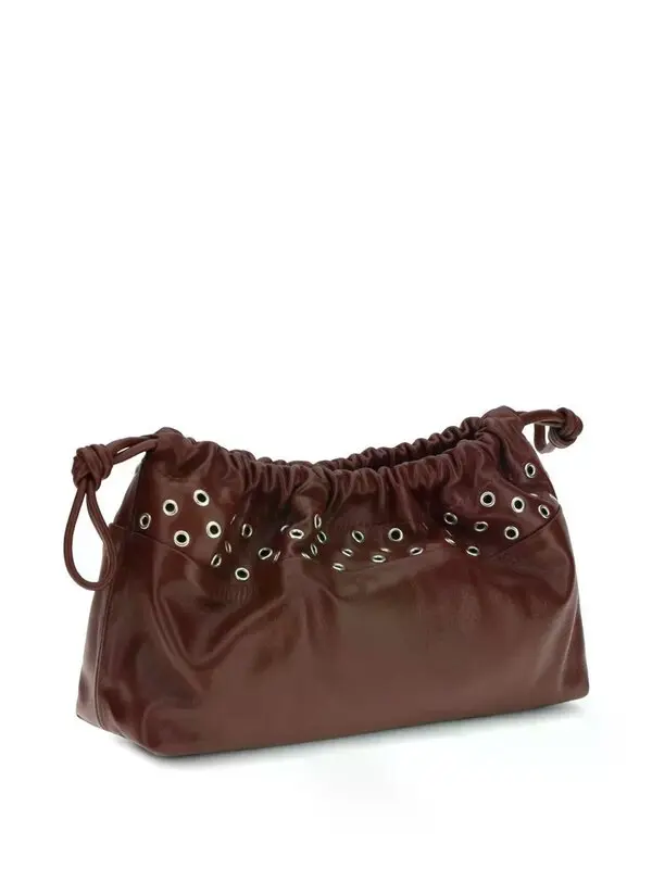 Pierre Hardy Leather Clutch With Metal Eyelets - Red