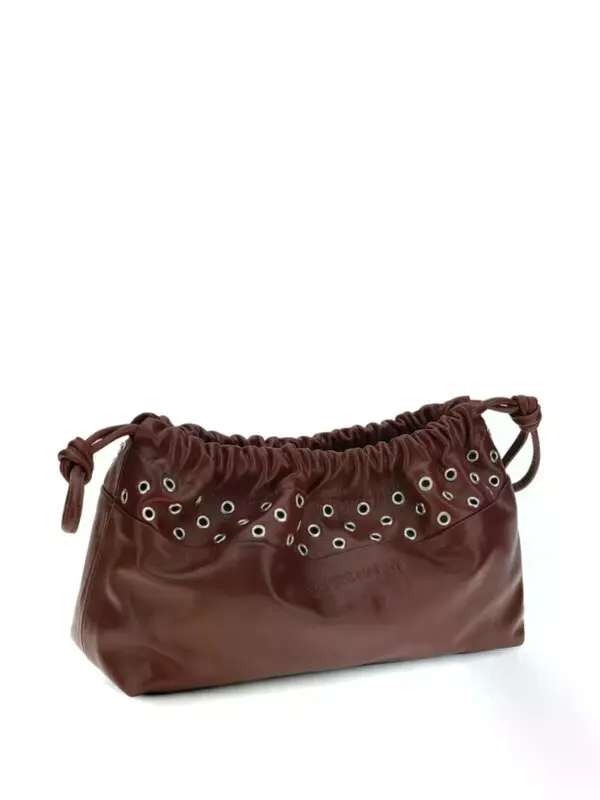 Pierre Hardy Leather Clutch With Metal Eyelets - Red
