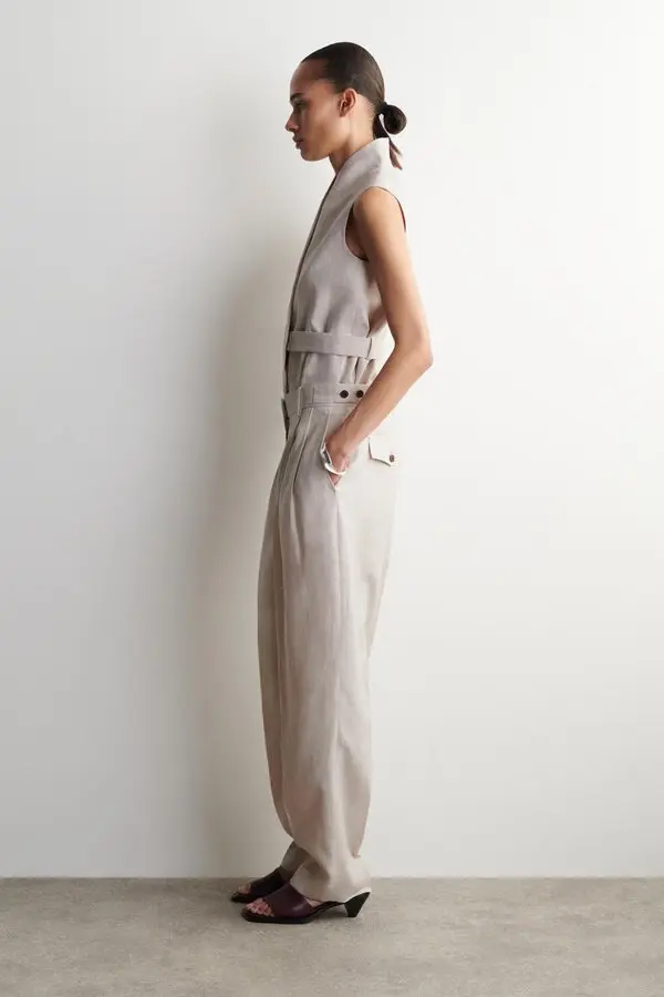 Cos Tailored Linen Tulip Pants