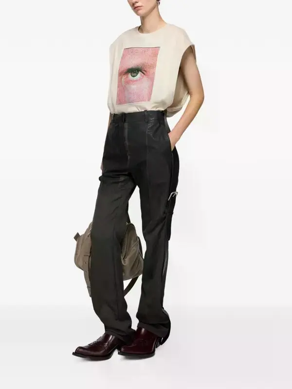 Acne Studios Logo-print Sleeveless T-shirt - Neutrals