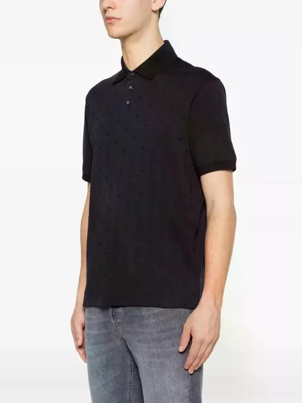 Emporio Armani Monogram-pattern Polo Shirt
