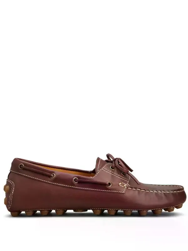 TOD'S Leather Boat Shoes - Brown