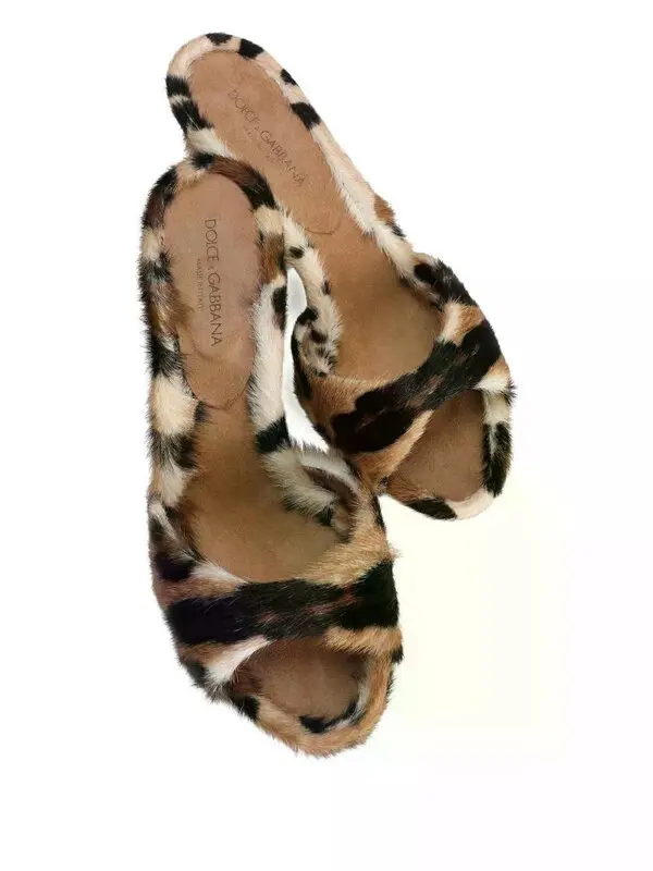 Dolce & Gabbana 60mm Keira Leopard-print Mules