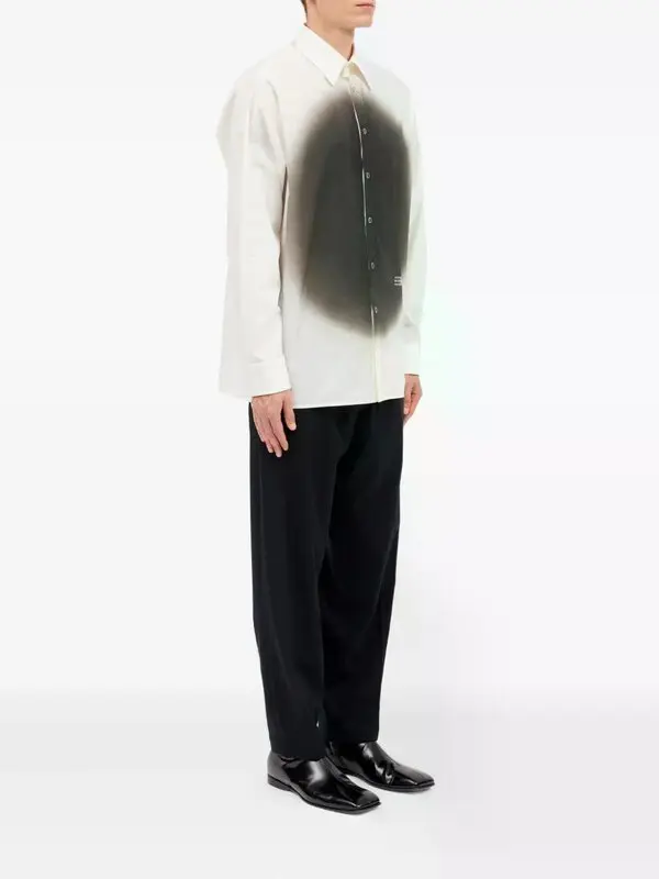 MAISON MARGIELA Blurred-print Long-sleeve Shirt - White