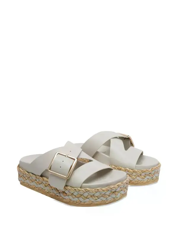 PALOMA BARCELO Vienna Calidis Buckle-detail Sandals - White