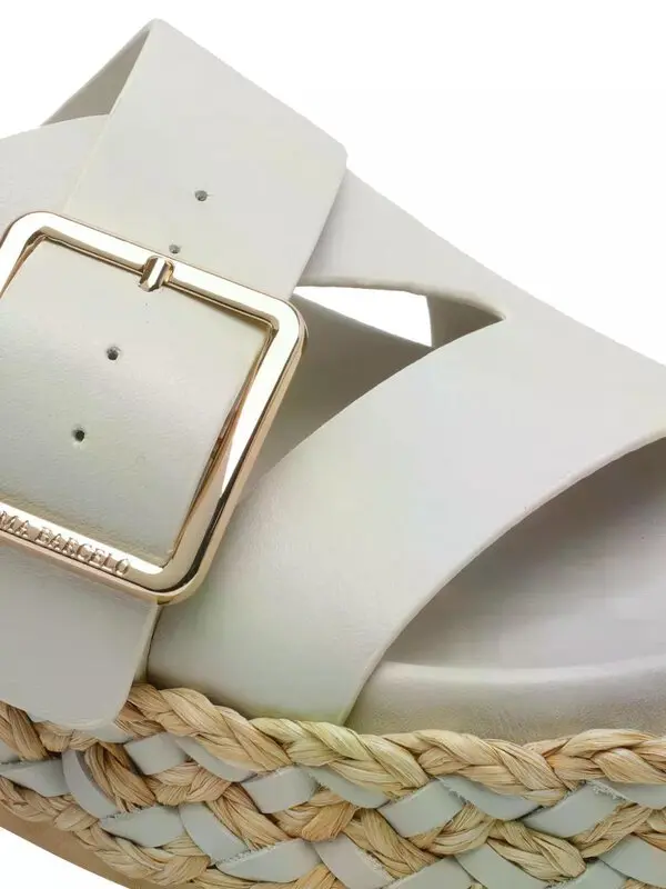 PALOMA BARCELO Vienna Calidis Buckle-detail Sandals - White